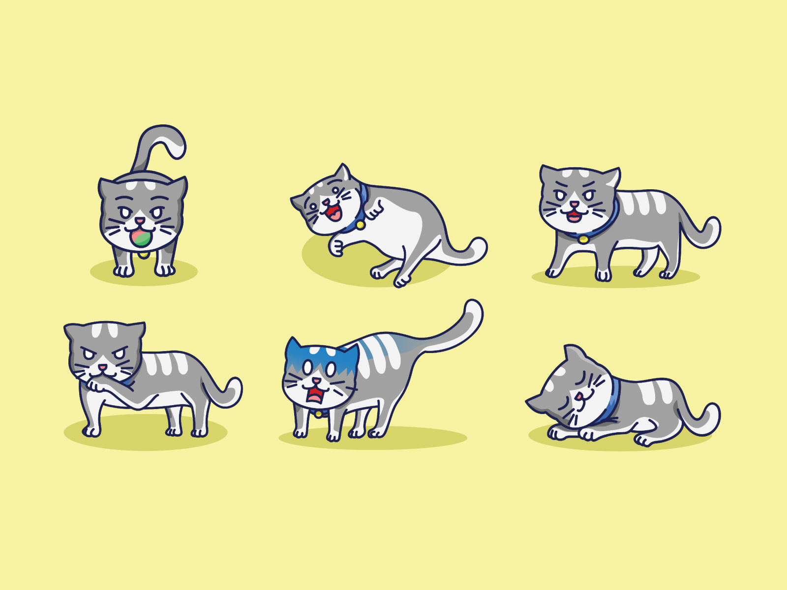 Cute Cat Bundle by Sovcute on Dribbble