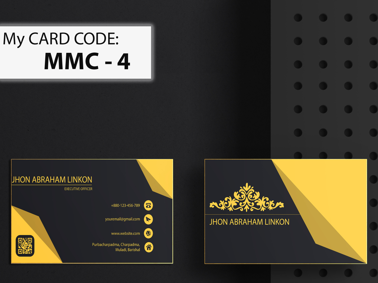 Minimalist Personal Card Design by MD Sajib on Dribbble