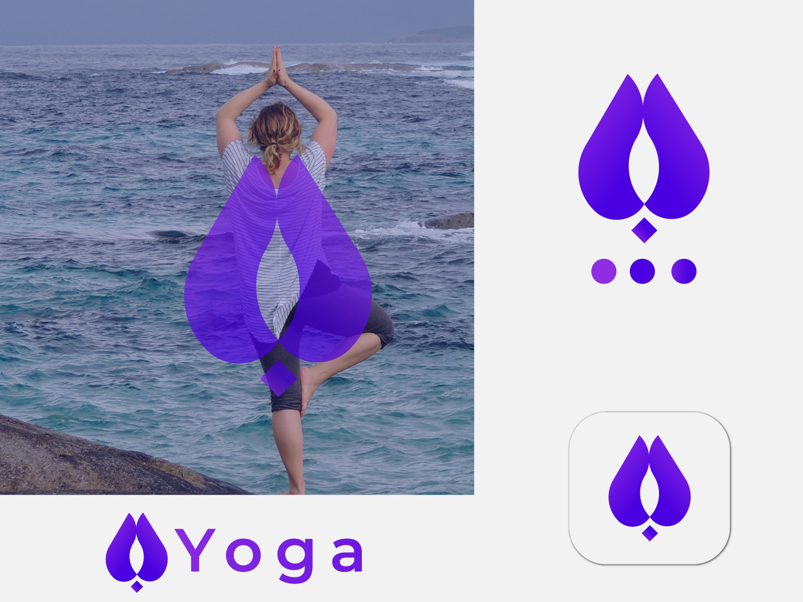 Yoga Logo Design by Mamun - Logo Designer on Dribbble