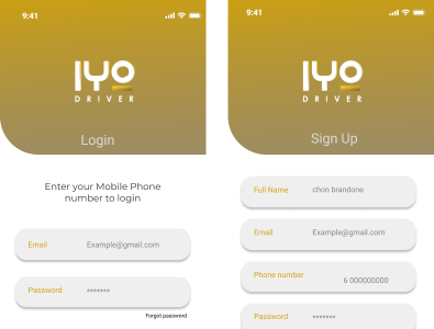 CAR LOGIN AND SIGNUP by cho brandone on Dribbble