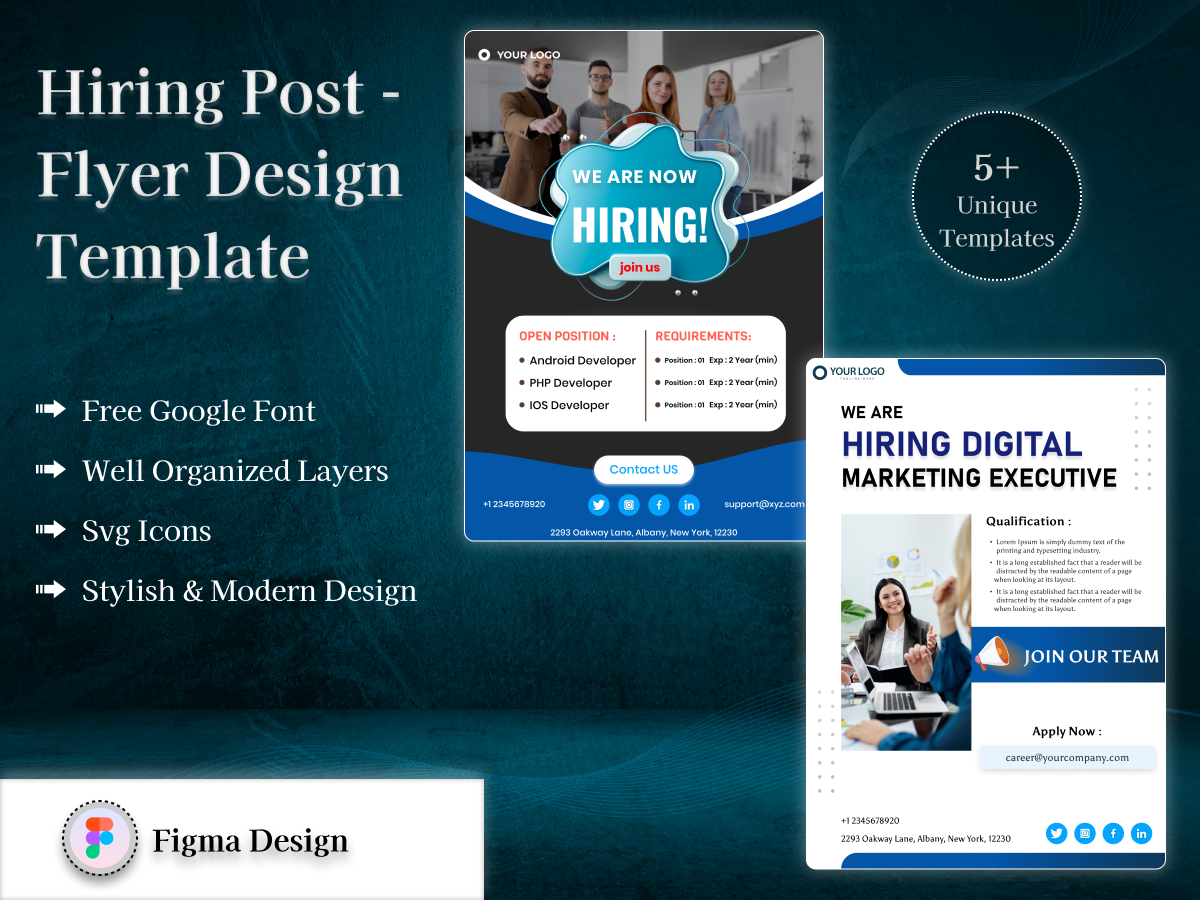 Hiring Post Flyer Design Templates by Uptechies on Dribbble
