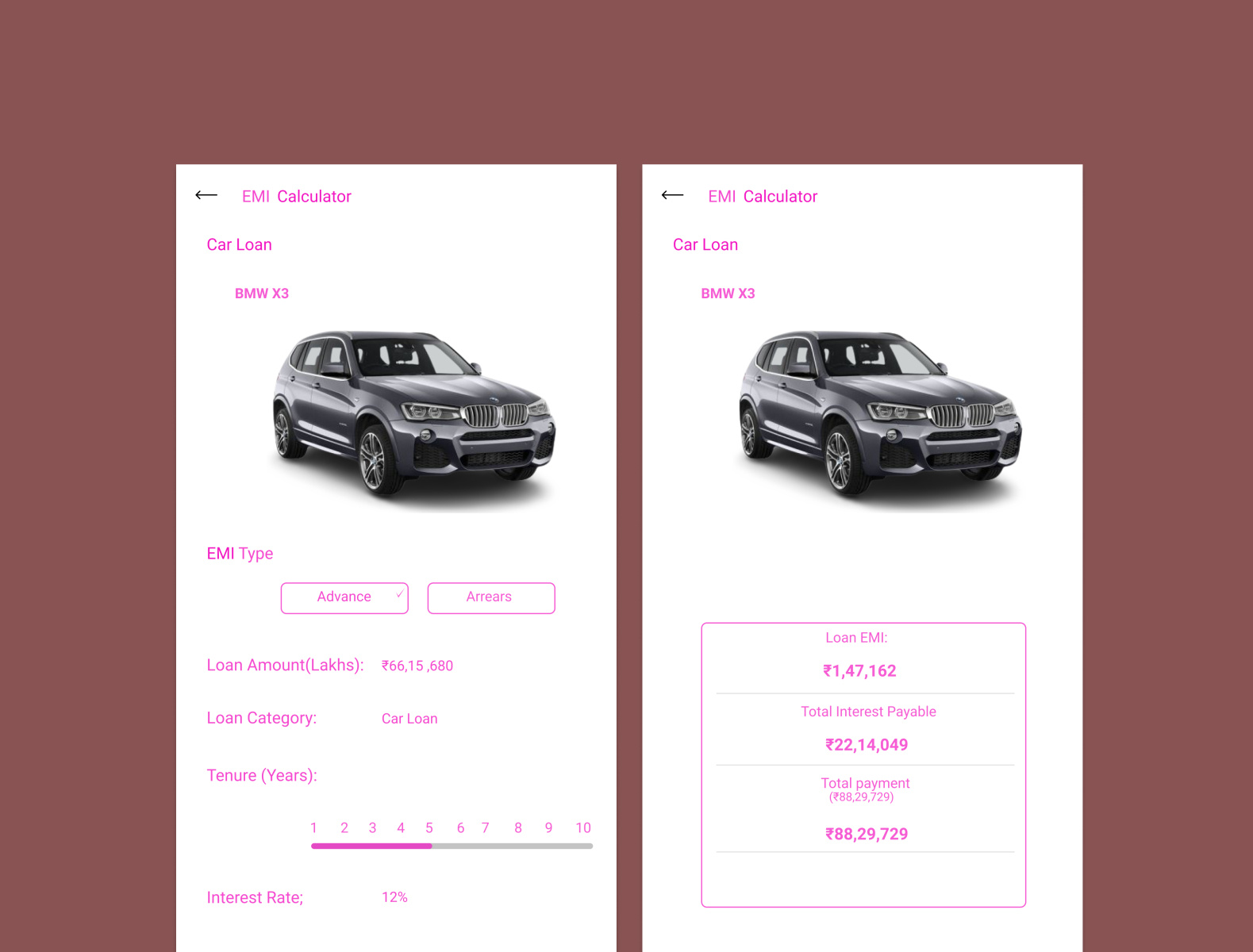 Daily UI Day 36, EMI Calculator by Unyime Dickson on Dribbble