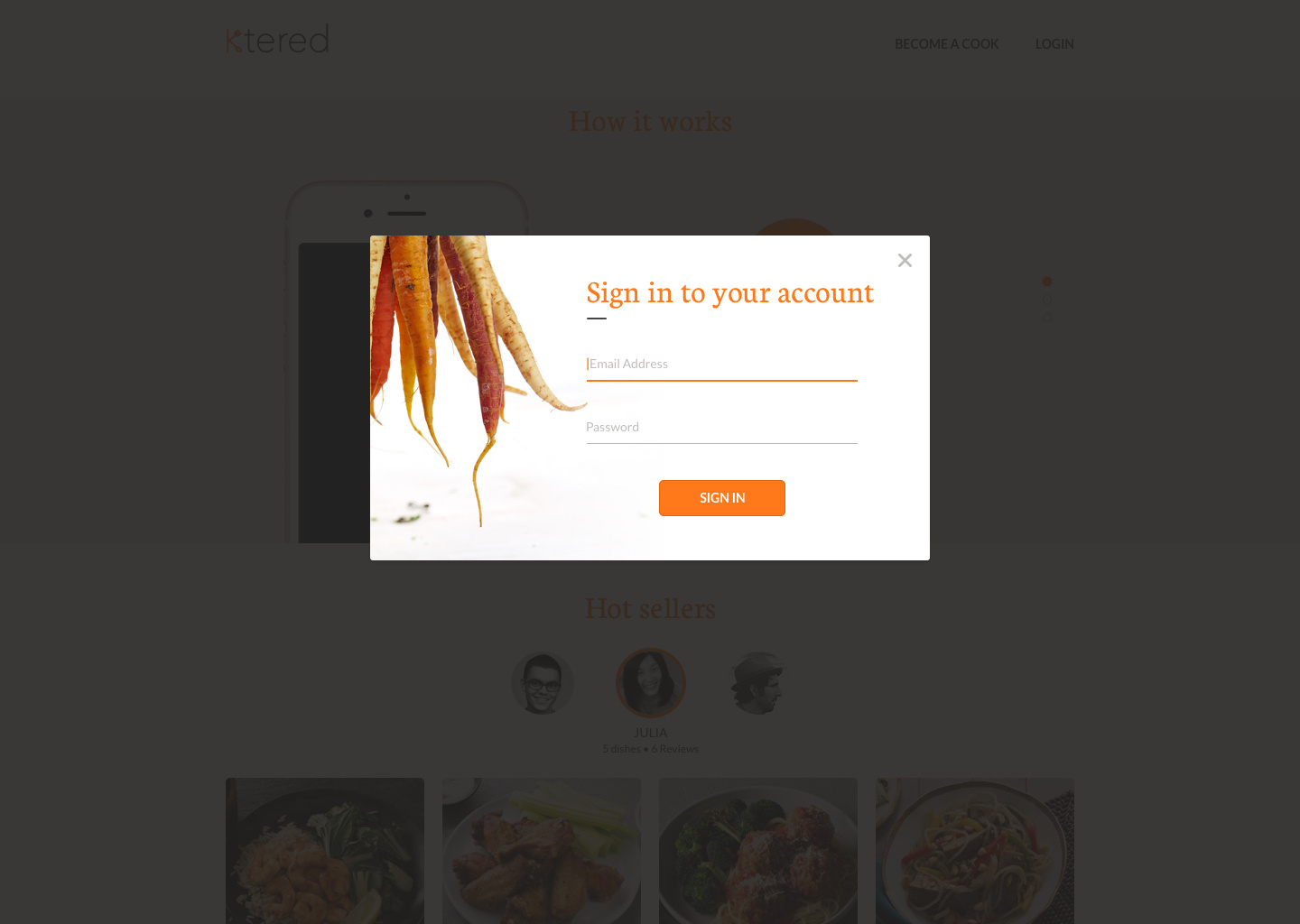 Sign In Made Delish by Bhargavi Kamakshivalli on Dribbble