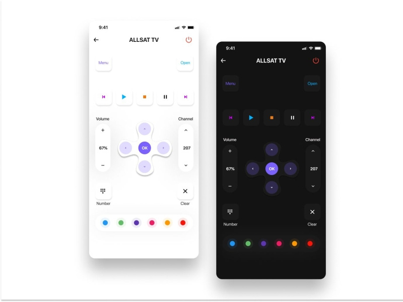 TV Remote Design Dark & Light by Zakir Ullah on Dribbble
