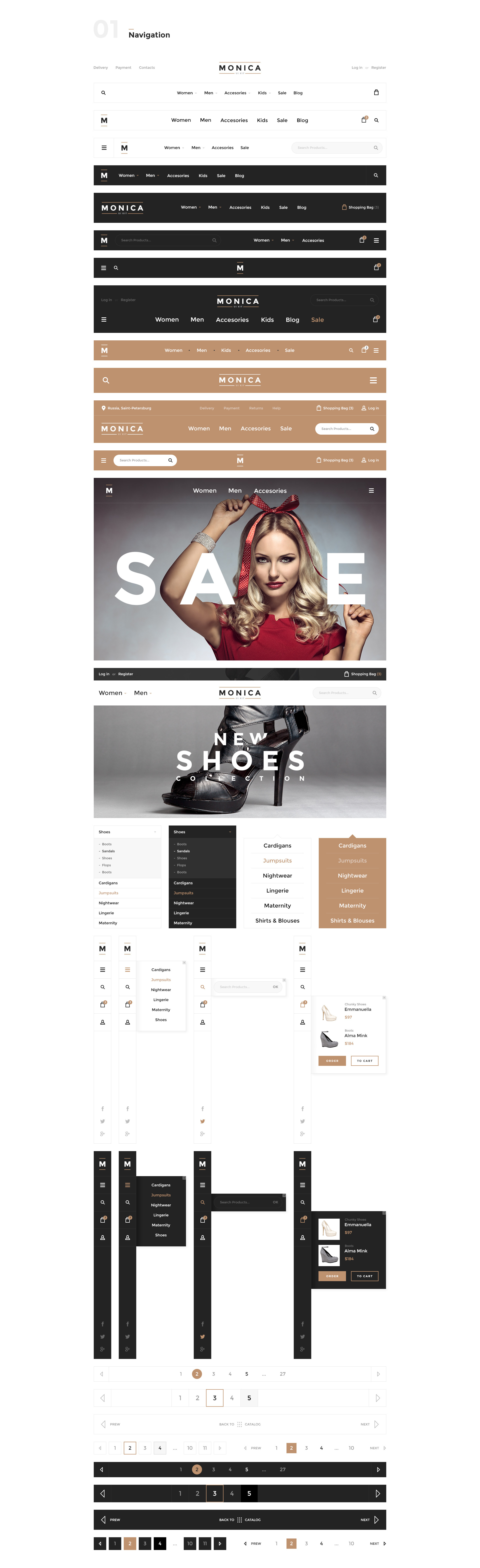 Website navigation elements by Visual Hierarchy on Dribbble