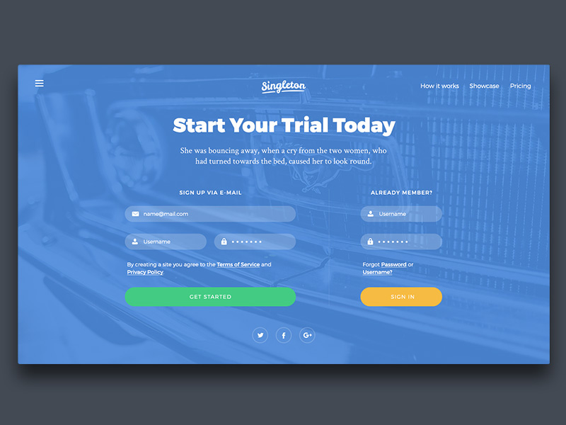 Login/Register Card by Visual Hierarchy on Dribbble