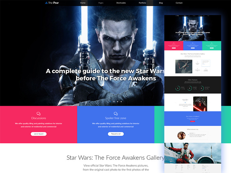 Star Wars themed landing page design by Visual Hierarchy on Dribbble