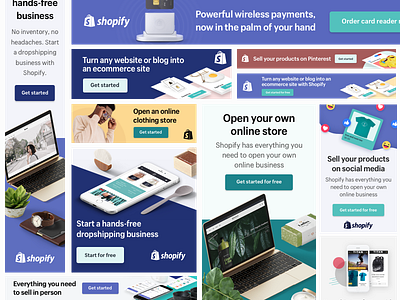 Shopify Partners Ad Banners by Janna Hagan ⚡️ for Shopify on Dribbble