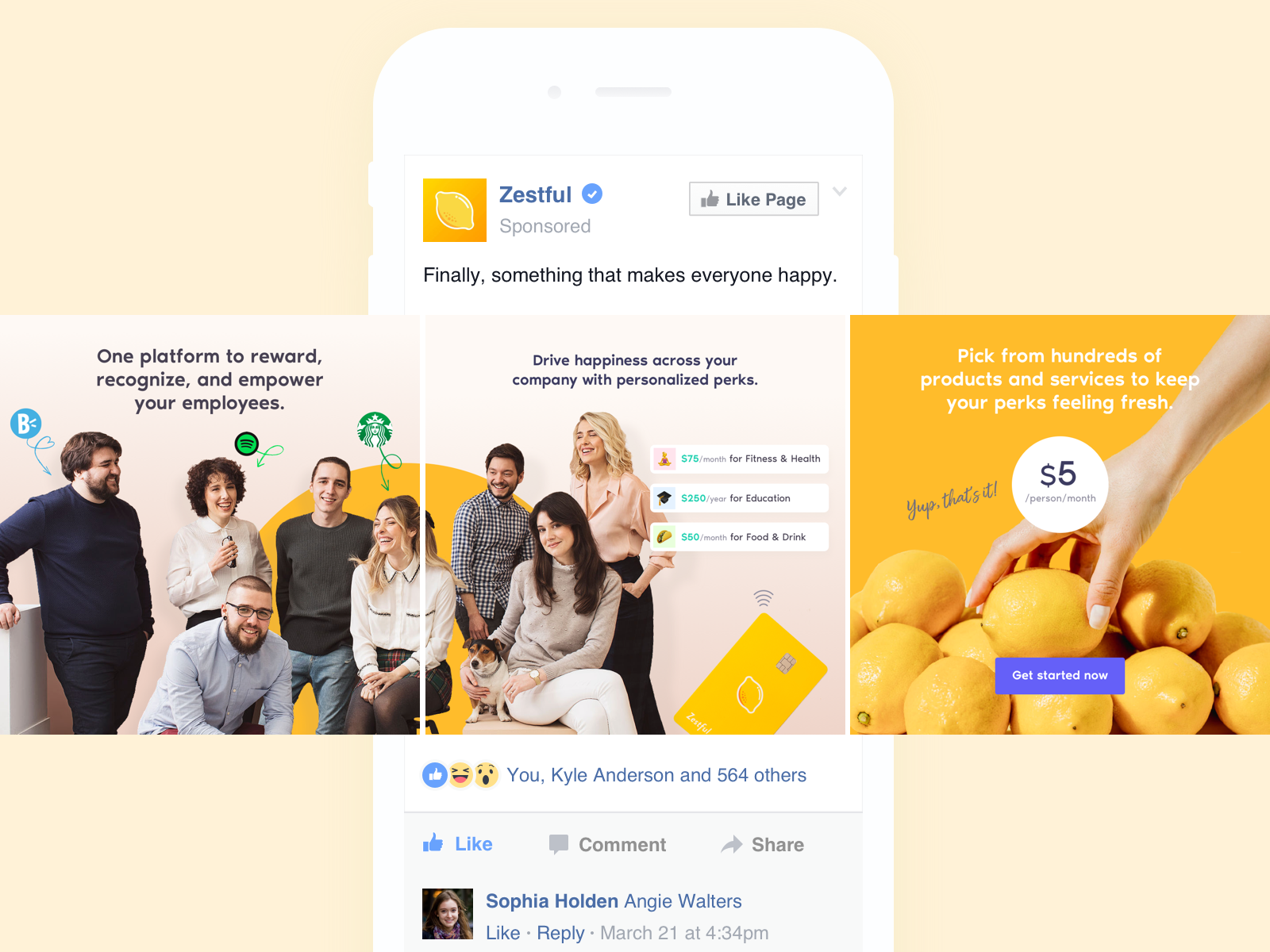 Facebook Ads – Zestful by Janna Hagan ⚡️ on Dribbble