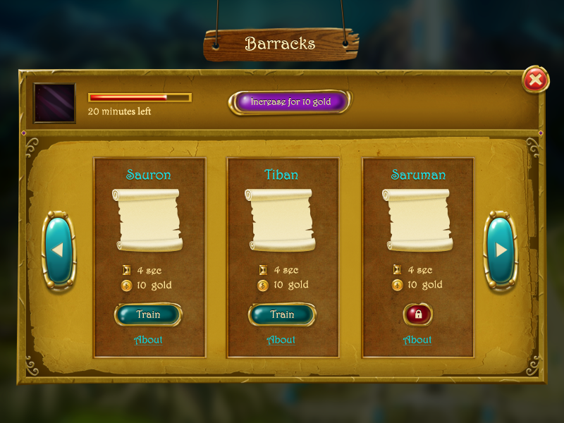 Game interface by zhanna krivich on Dribbble