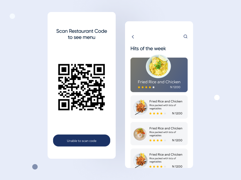 Easy menu by Khairat Adam on Dribbble