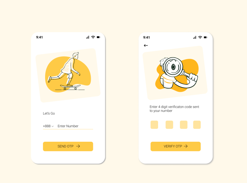 Login via OTP Screen UI by Shrey on Dribbble