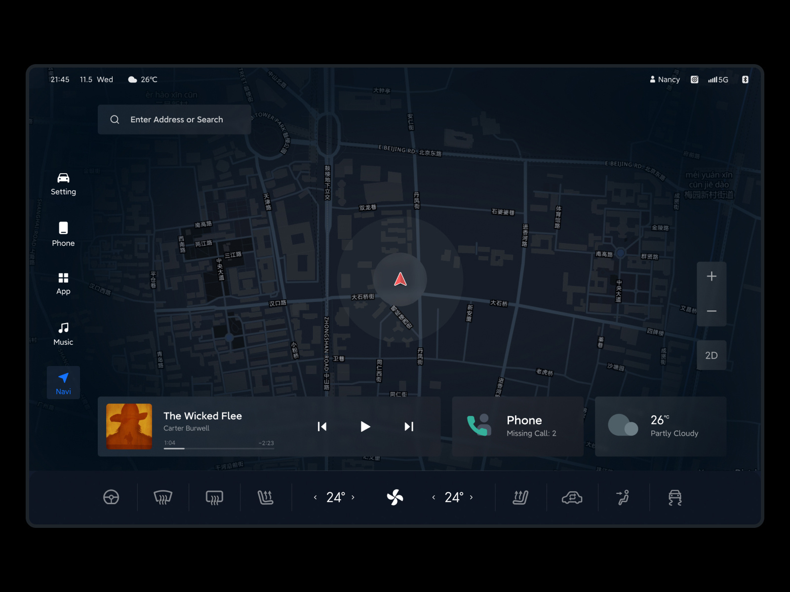 HMI for automobile - 01 by Zhang Xu on Dribbble