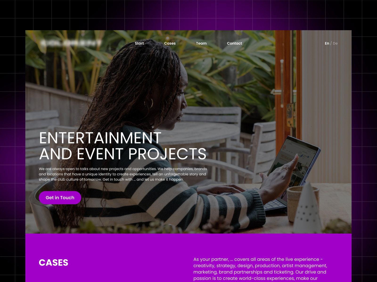 Portfolio Website - Main Screen by Design Key on Dribbble