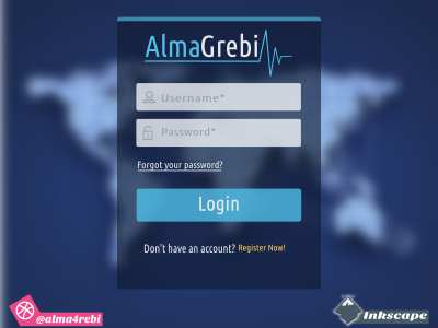 Blue Login My Website by AlmaGrebi on Dribbble