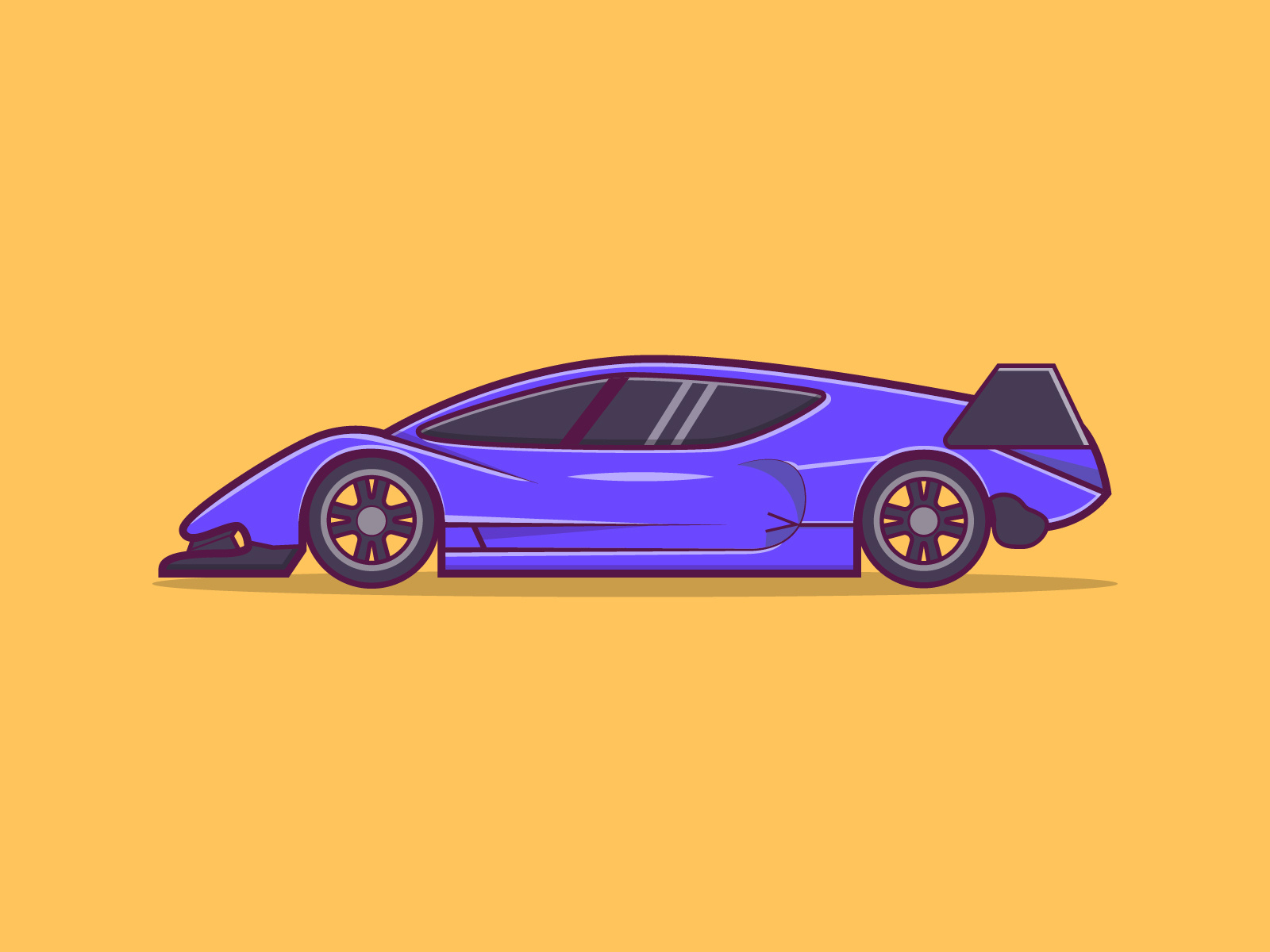 Rear View Exotic Car Vector by Yehezkiel Septantyo on Dribbble