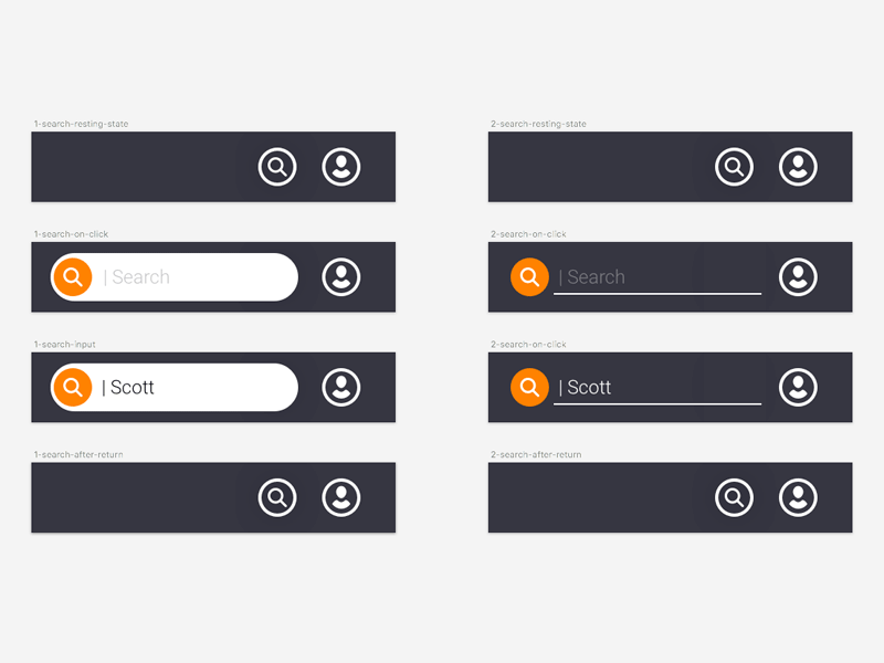 Search UI Exploration by Brenna Mickey on Dribbble