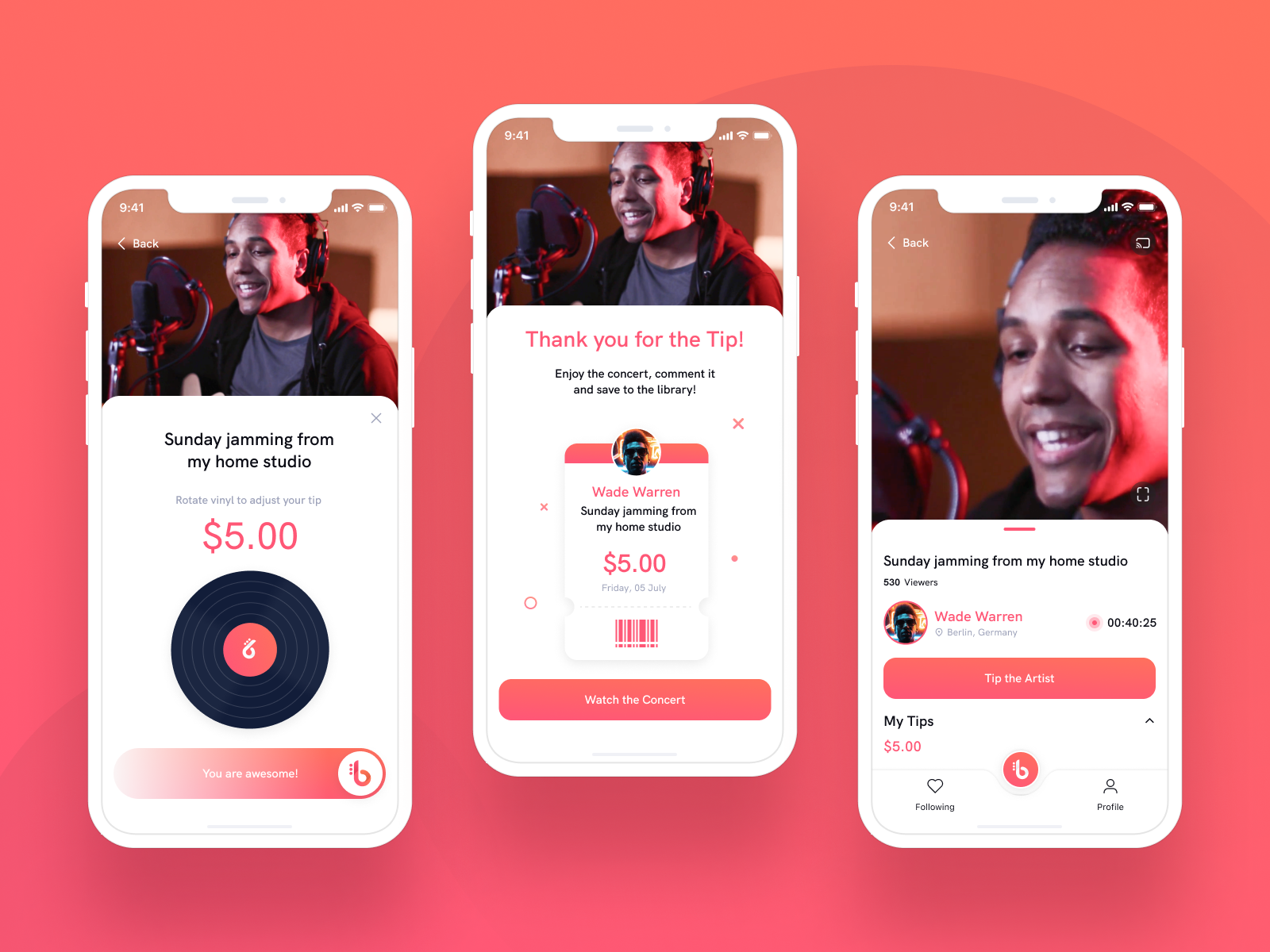 boom — music streaming mobile app by kirillus on Dribbble