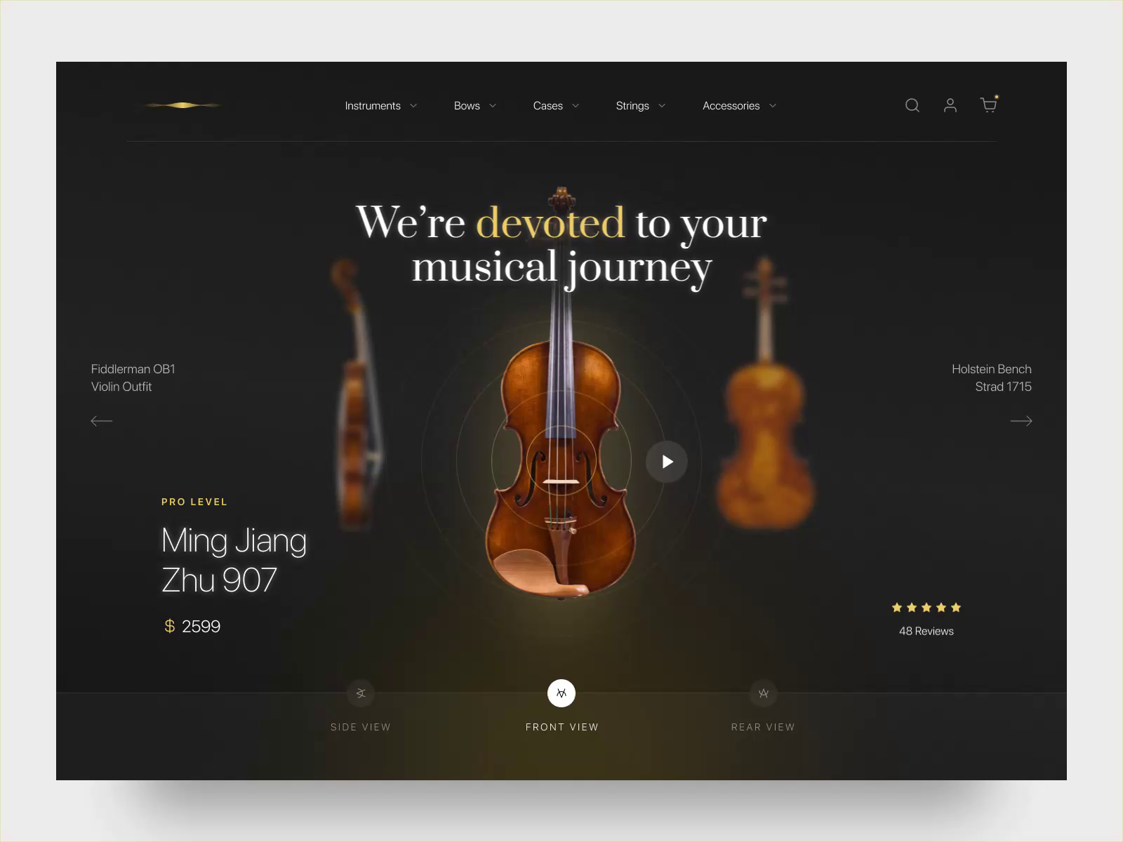 Fiddle Violin Store Animation by Adi Bivaga on Dribbble