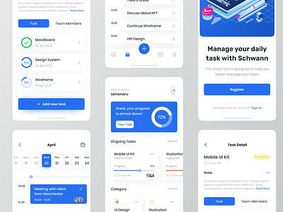 Schwann - Mobile App Exploration by Renalda Aji for Odama on Dribbble
