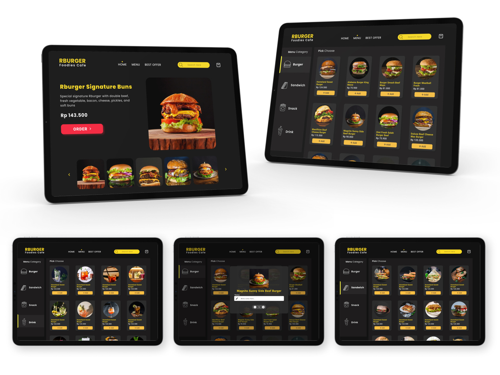 Mobile Food Restaurant Order by Alvin Putra on Dribbble