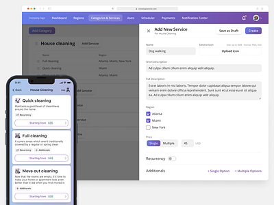 Concierge service / Admin panel + Mobile App / New service by Artyom ...