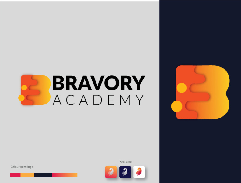 Bravory Academy modern Logo design by Md AL Rabby Ridoy on Dribbble