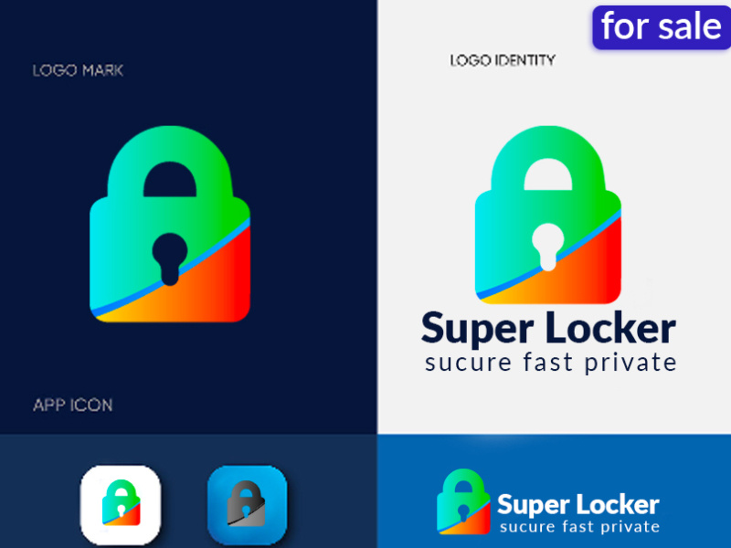 super locker modern logo design by Md AL Rabby Ridoy on Dribbble