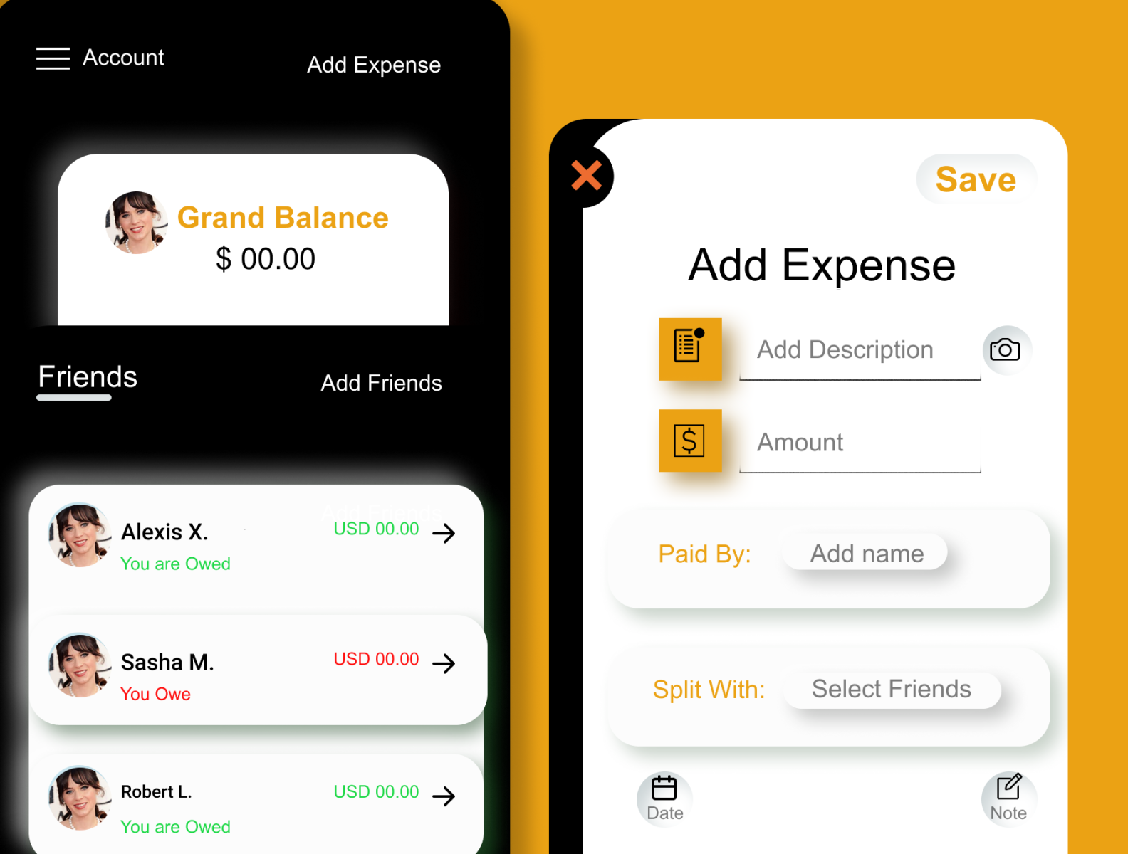 Money Split App by Shreya Patel on Dribbble