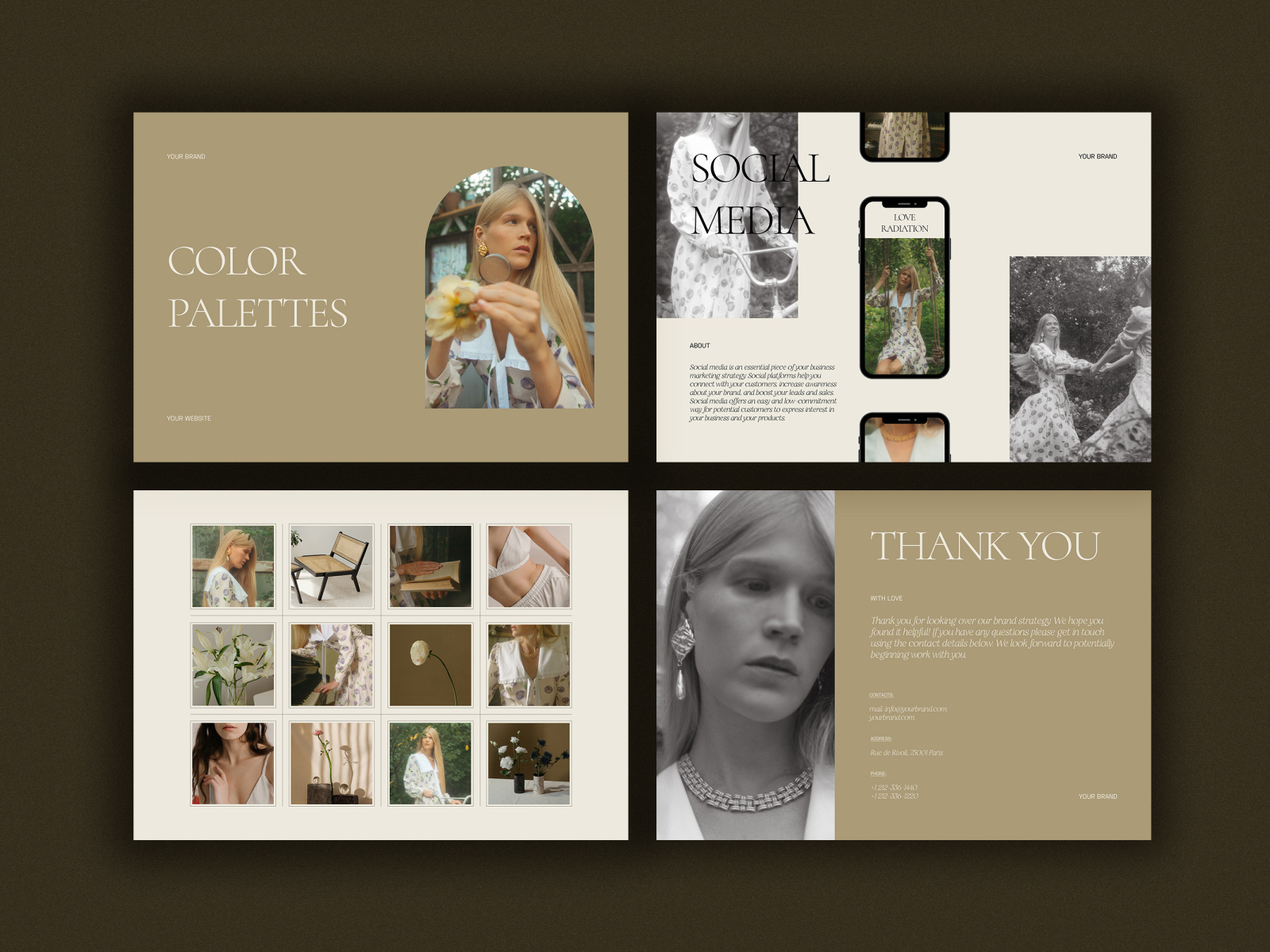 Brand Board Presentation Templates. Brand Identity Guide by Love ...