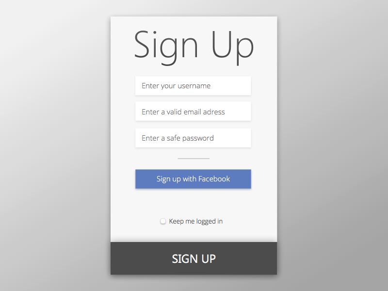 Sign Up by Hansjan Kamerling on Dribbble