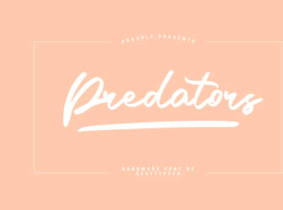 Predators Lovely Flowing Handwritten Font by John Dow on Dribbble