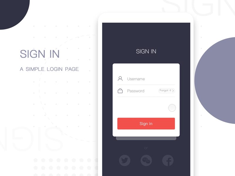 Sign In by 捐赠者 on Dribbble