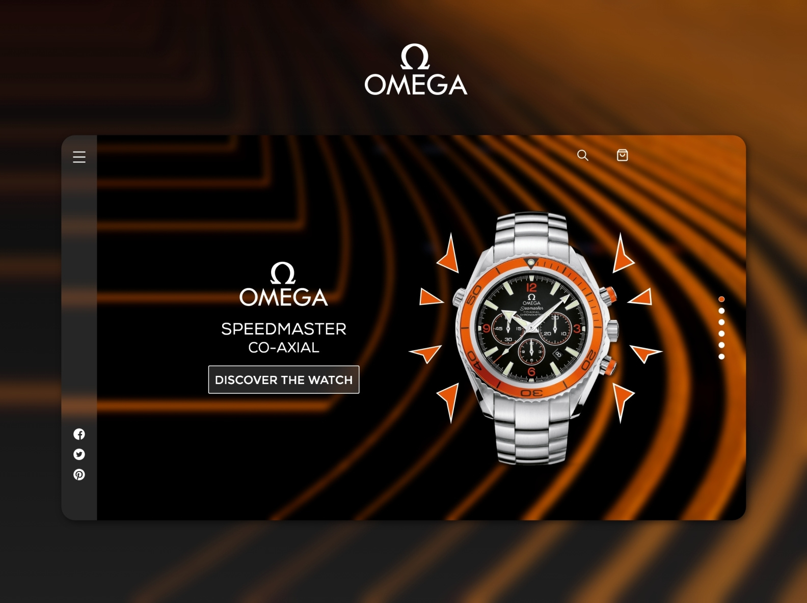 Omega Co-Axial Landing Page by Mehedi Islam | Brand Designer on Dribbble