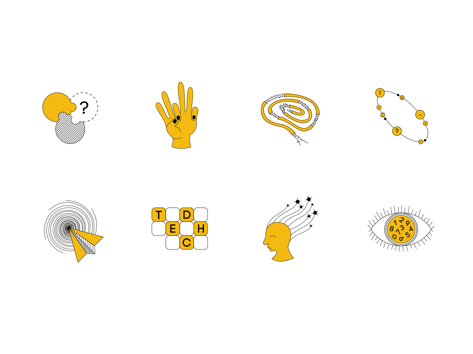 EdTech icons by Polina Trix on Dribbble