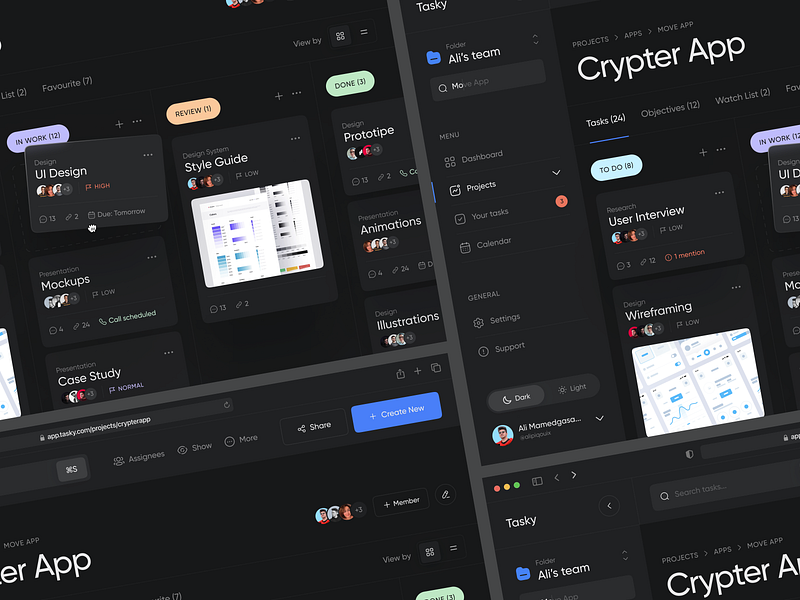 Tasky | Project Management Dashboard by Ali for Piqo Studio on Dribbble Tasky | Project Management Dashboard by Ali for Piqo Studio on Dribbble