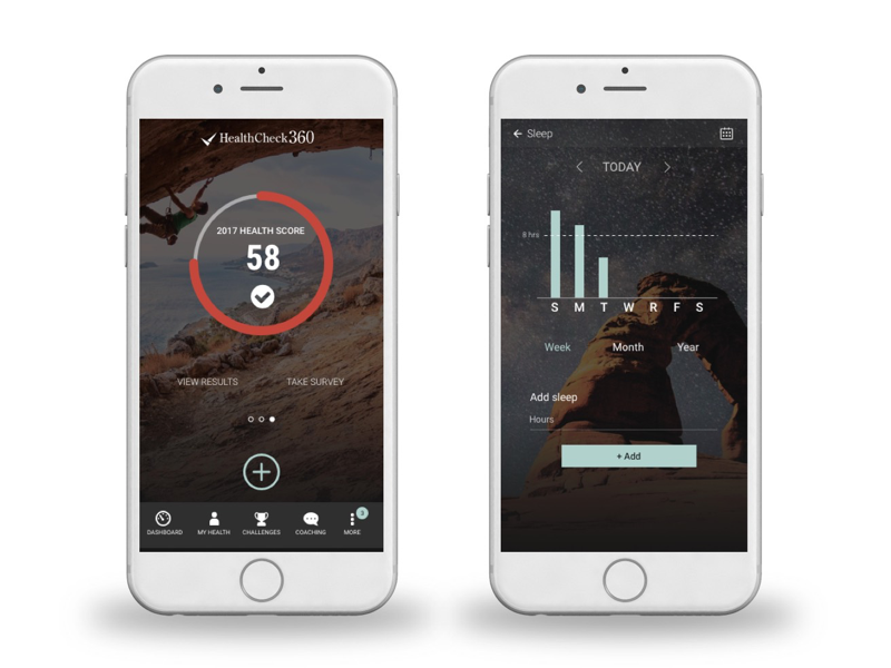 Healthcheck 360 mobile design by Rob Devaney on Dribbble