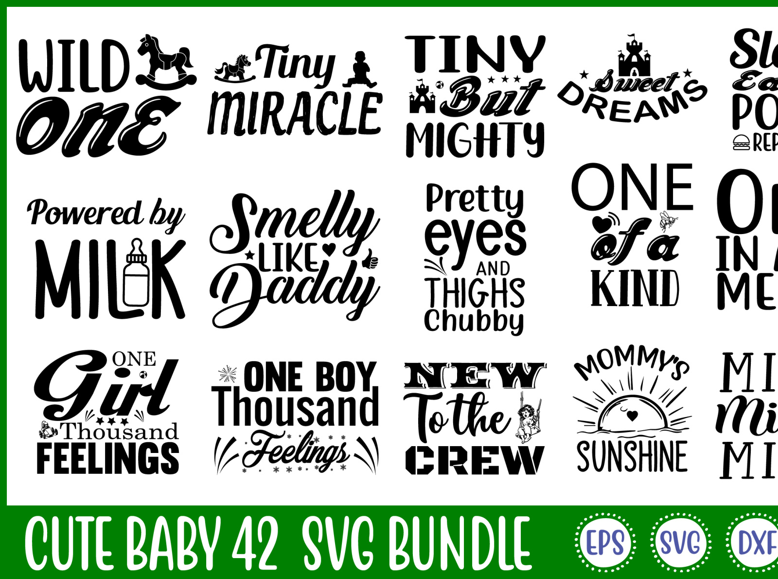 Cute Baby 42 Svg Bundle by SH_Tee store on Dribbble
