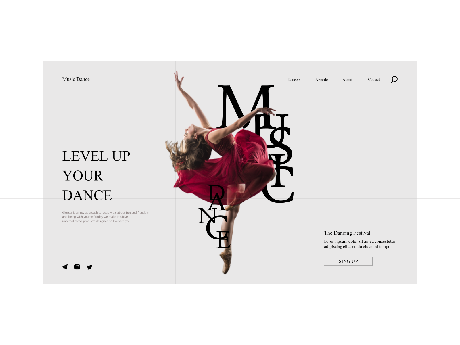 Music dance website by Fatemeh Noorany on Dribbble