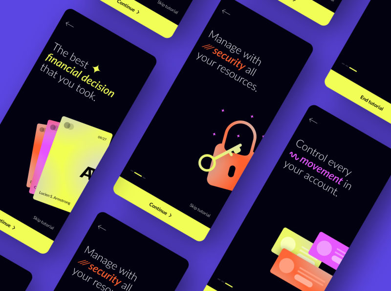 Bank App Tutorial Screen by Leo Garcia on Dribbble