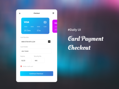 Card Payment Checkout Page by Anupa Dhakal on Dribbble