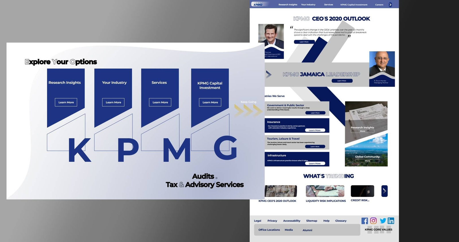 KPMG Auditing Firm - Conceptual Design by Dketch on Dribbble