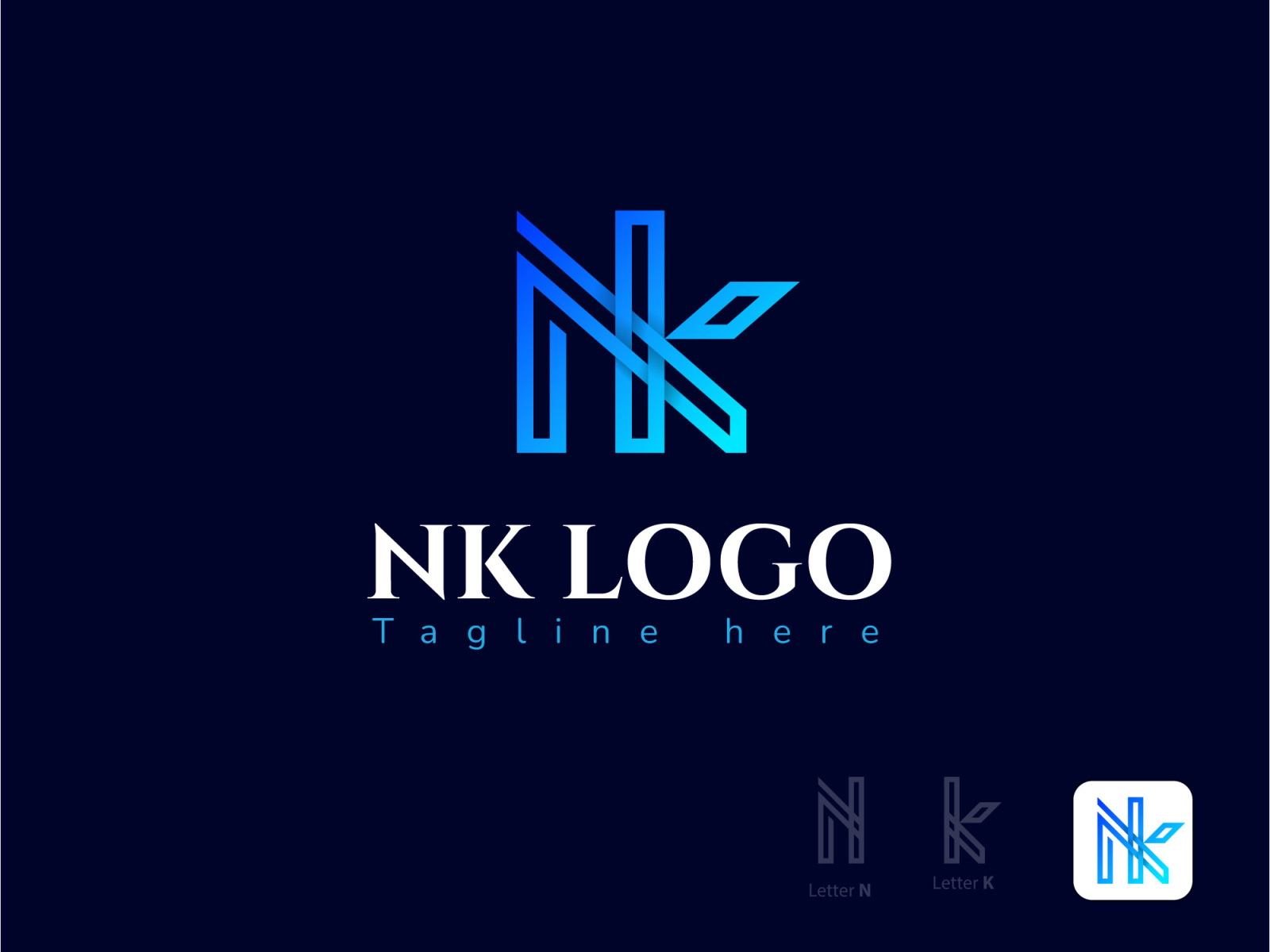 Letter N+K Logo Concept by Mohammad Mamun on Dribbble