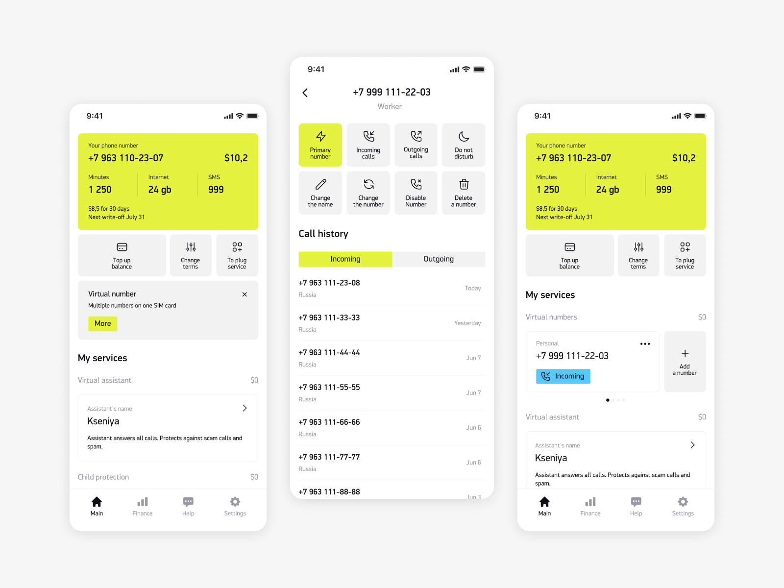 Mobile Operator App by Anatoly Kataev on Dribbble