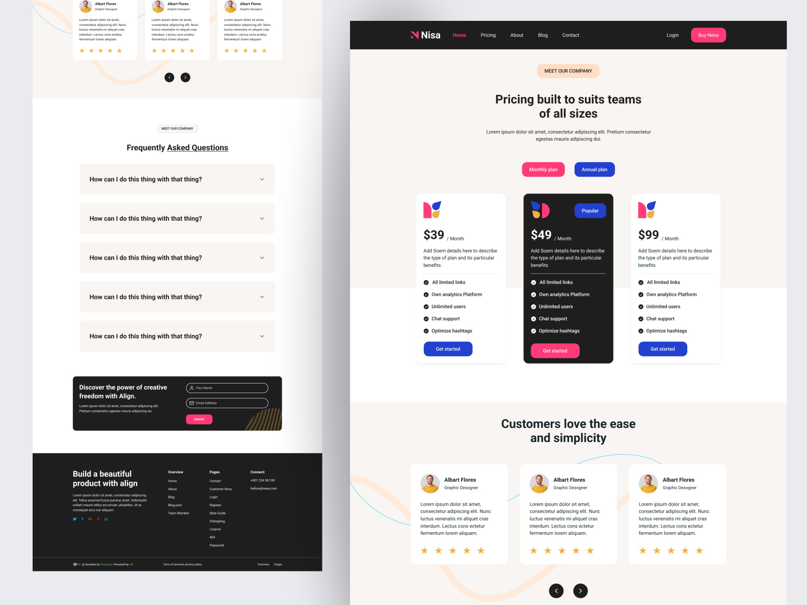 Business websites Pricing Pages by Md Fojlur Rahman on Dribbble