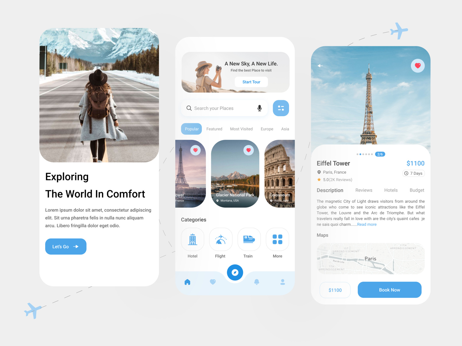 Travel App Design by ilias miah on Dribbble