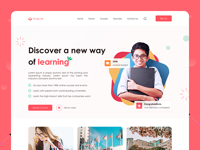 Educational Web Design by Ilias Miah on Dribbble