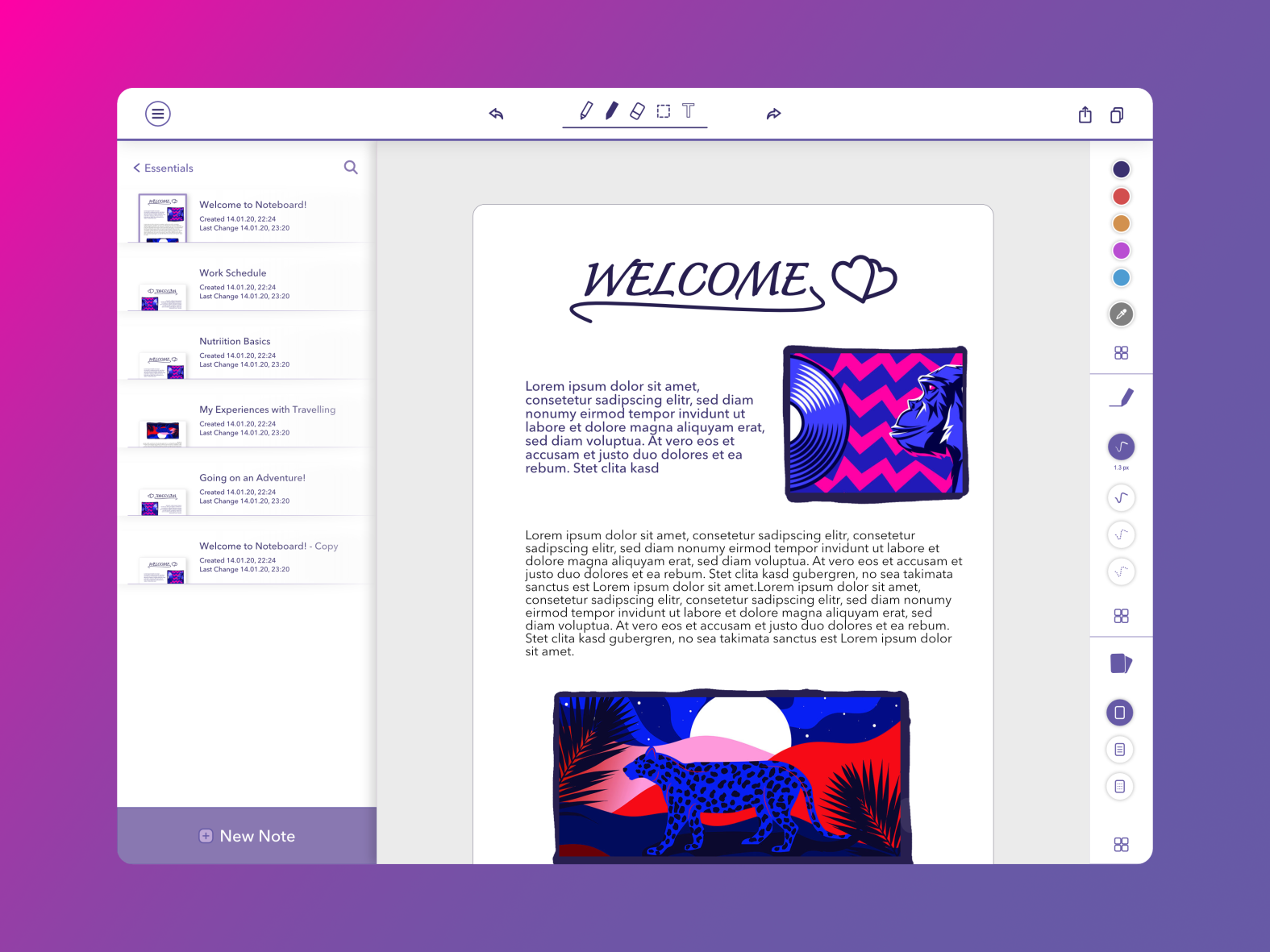 Note Taking App by Tobias Ungerböck on Dribbble