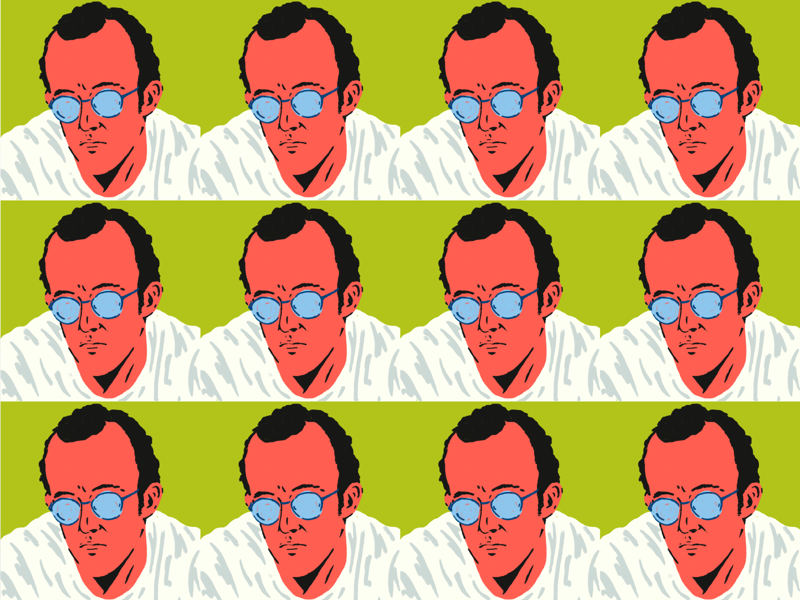 Potrait Of Keith Harring by Reza Alfian on Dribbble