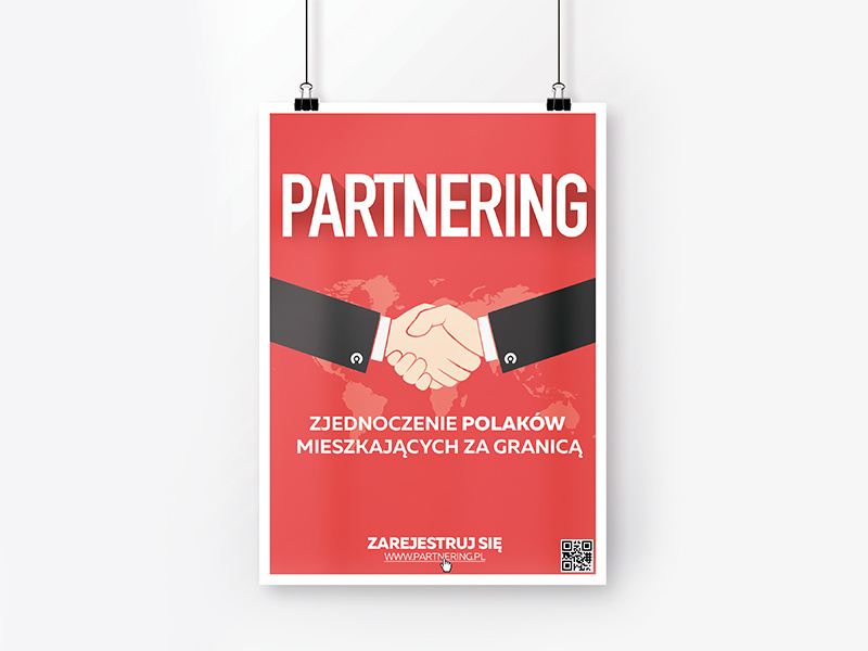 Poster for Partnering by Aleksandr Nyzhnyk on Dribbble